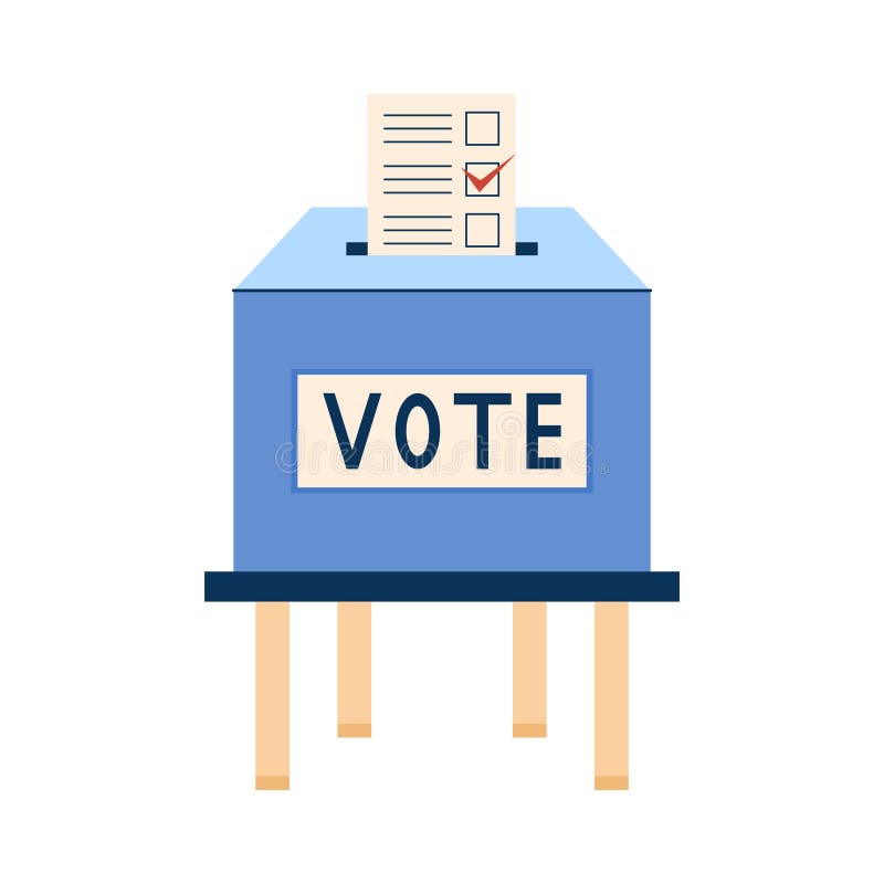 Vote 2024. Vote Ballot Paper in the Ballot Box. Element for Election ...