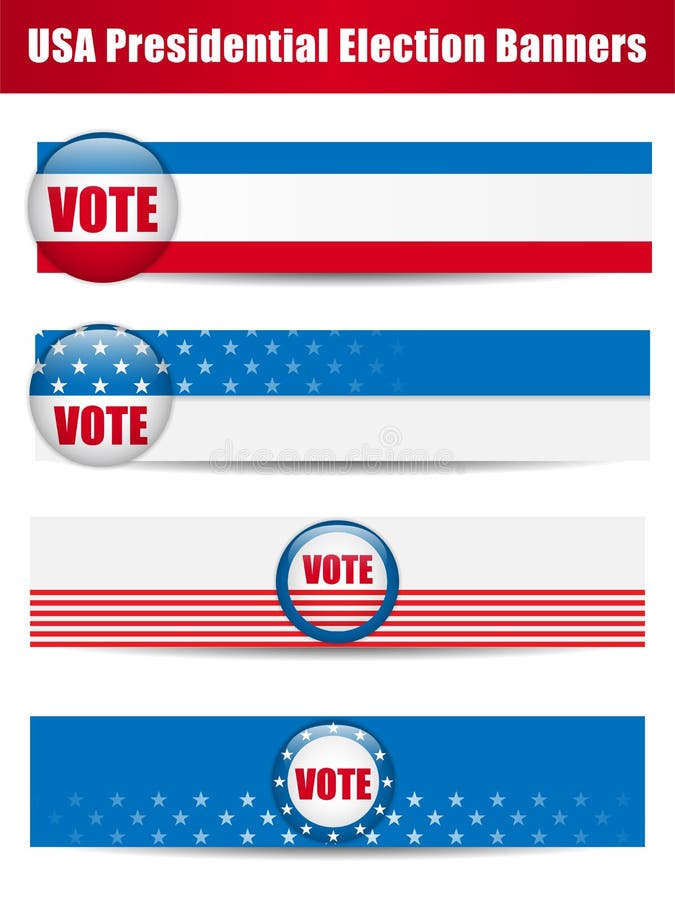 Vote banners stock vector. Illustration of 2016, republican - 65005405