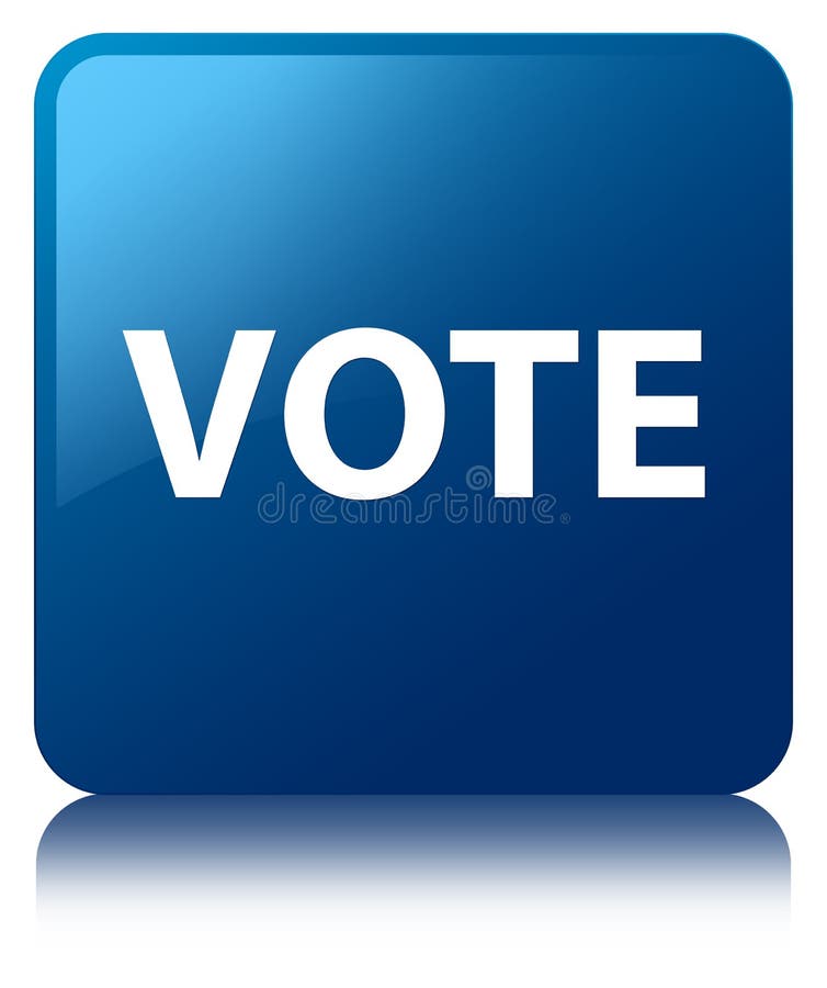 Vote blue square button stock illustration. Illustration of vote - 90003504