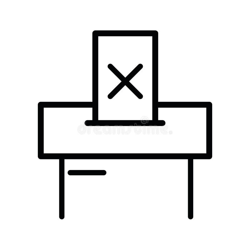 Vote on box stock vector. Illustration of linear, democrat - 295530282