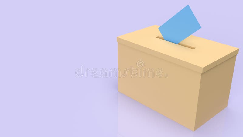 The Vote Box for Election Concept 3d Rendering Stock Illustration ...