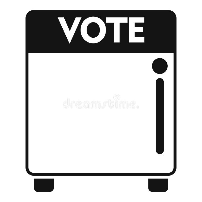Vote Box Icon Simple Vector. People Process Report Stock Illustration ...