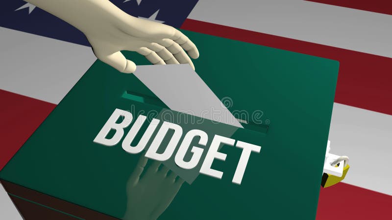 Vote on budget concept stock illustration. Illustration of america ...