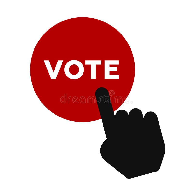 Vote button stock vector. Illustration of agree, push - 143897471