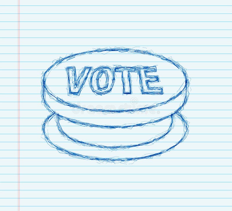 Vote Button. Hand Click Icon. Finger Click Icon. Sketch Icon. Vector ...