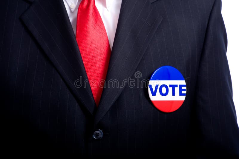 Vote Button on Man stock image. Image of states, fashion - 5114199