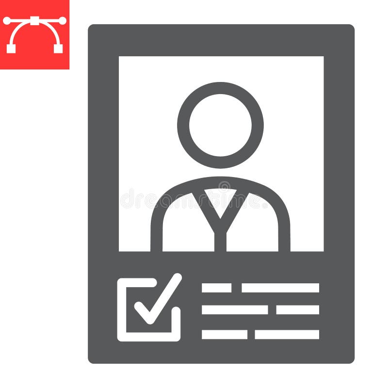 Vote Candidate Poster Glyph Icon, Election and Vote, Candidate Sign ...