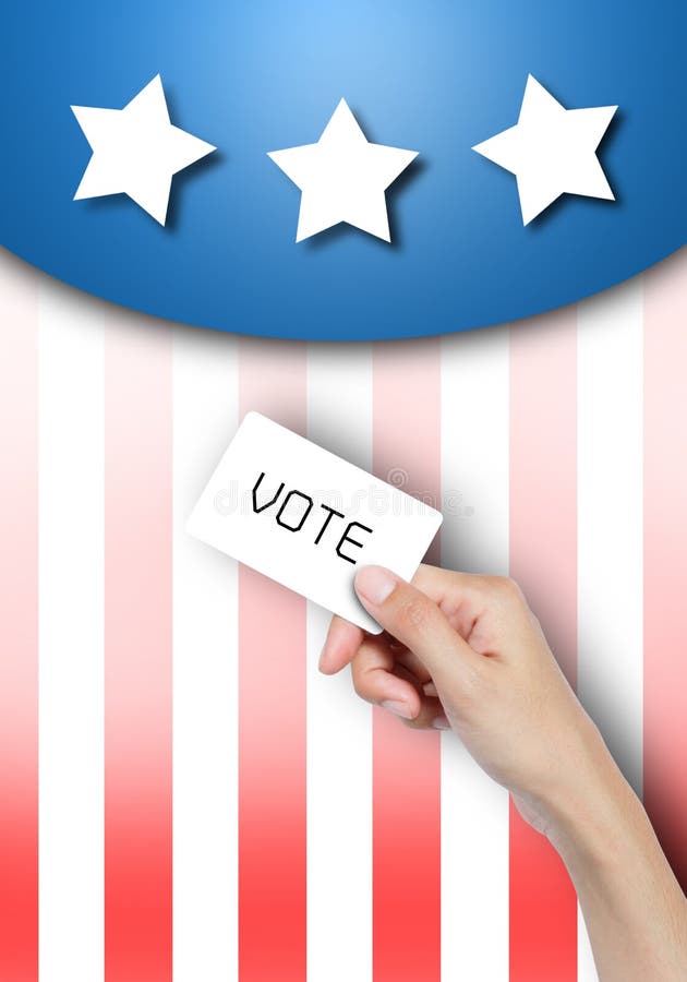 VOTE Letters on American Flag Stock Photo - Image of gold, government ...