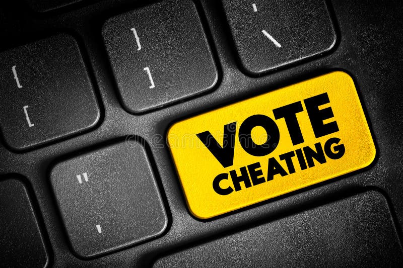 Vote Cheating Text Button on Keyboard, Concept Background Stock ...