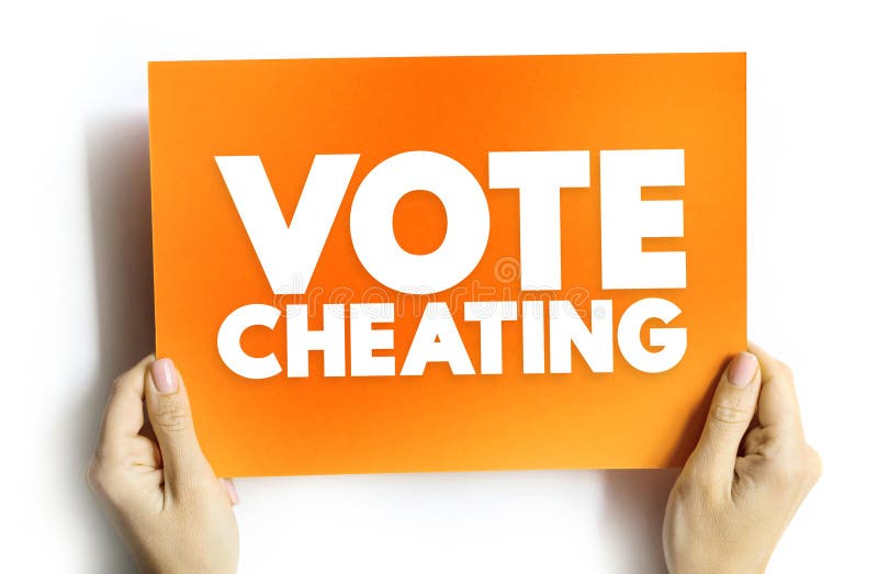 Vote Cheating Text Concept on Card for Presentations and Reports Stock ...