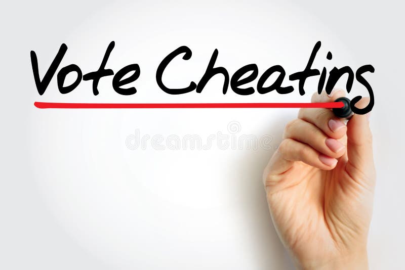 Vote Cheating Text Concept for Presentations and Reports Stock Image ...