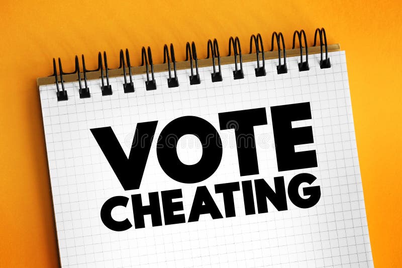 Vote Cheating Text on Notepad Concept for Presentations and Reports ...