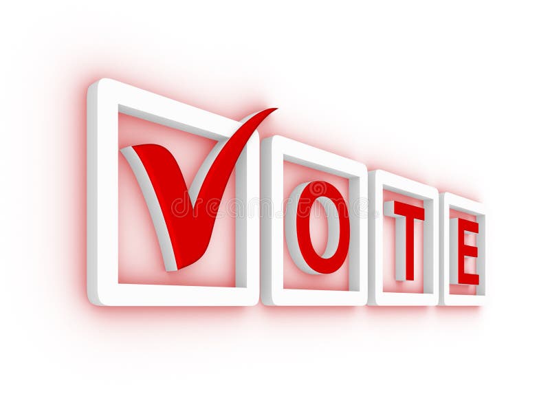 Vote with check mark stock illustration. Illustration of sign - 20747201