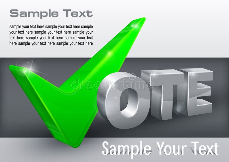 Vote check mark on grey stock vector. Illustration of icon - 30385964