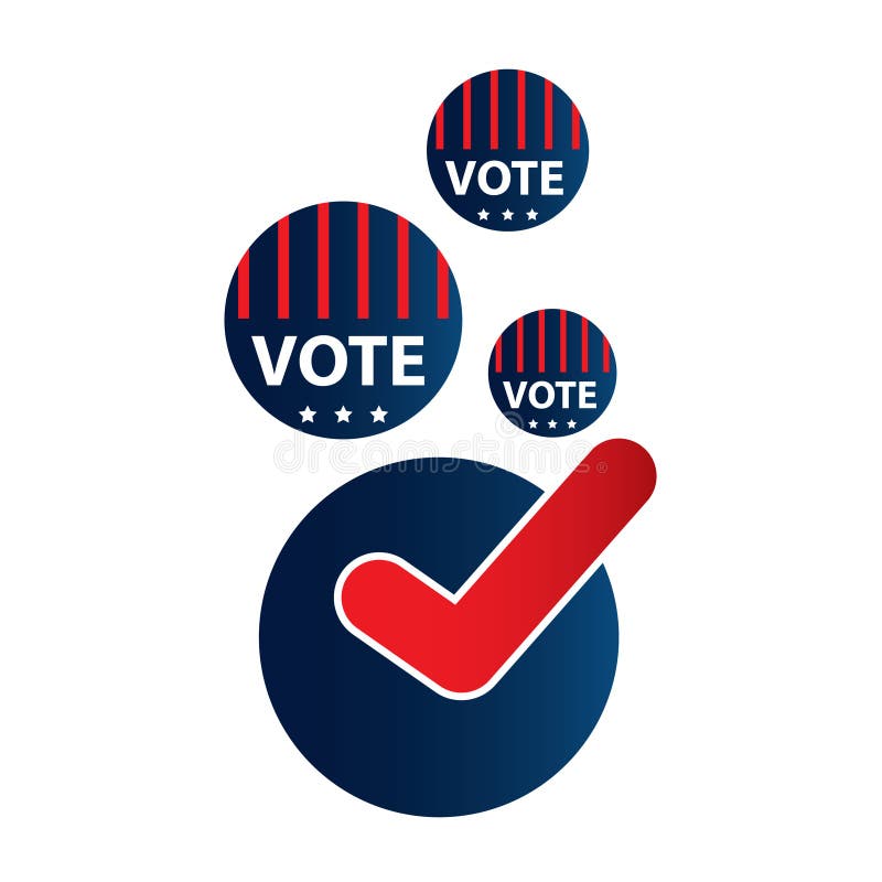A Vote with Check Mark Illustration. Stock Illustration - Illustration ...