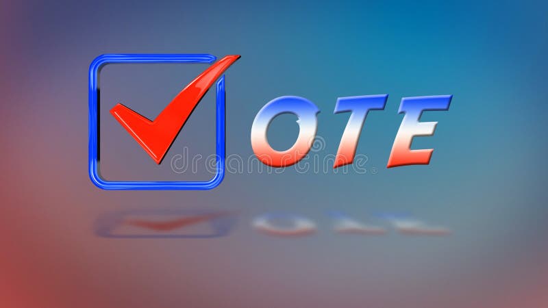 Vote Checkbox Red and Blue Gradient Stock Illustration - Illustration ...