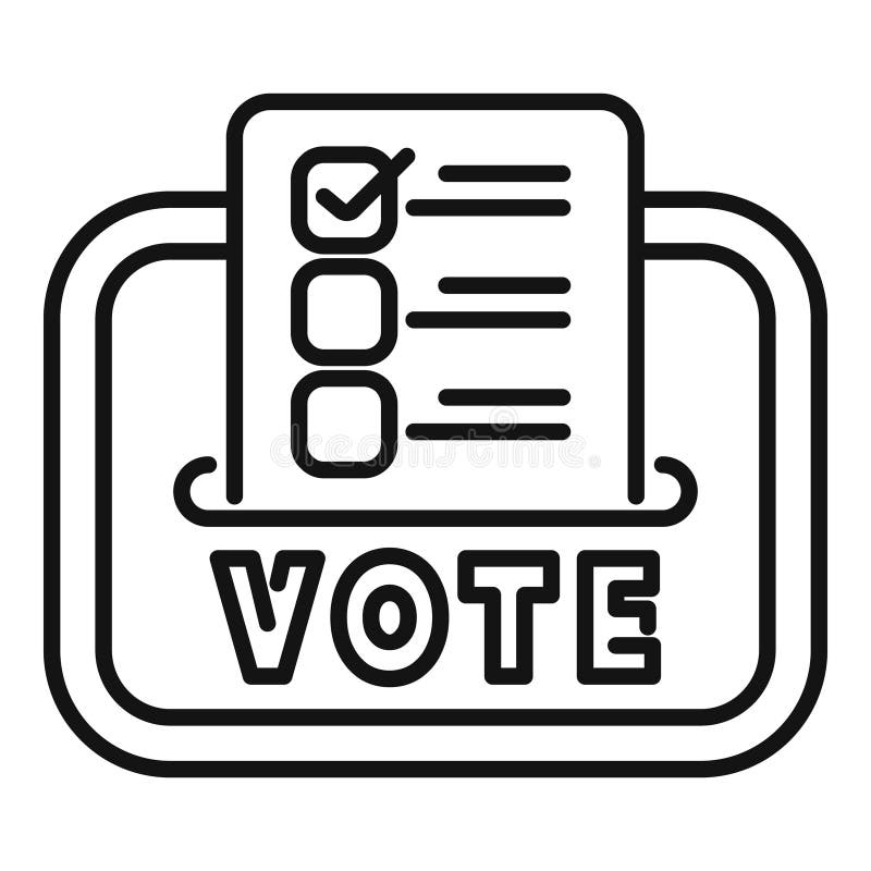 Vote Checklist Ballot Representing Voting in Election Stock Vector ...