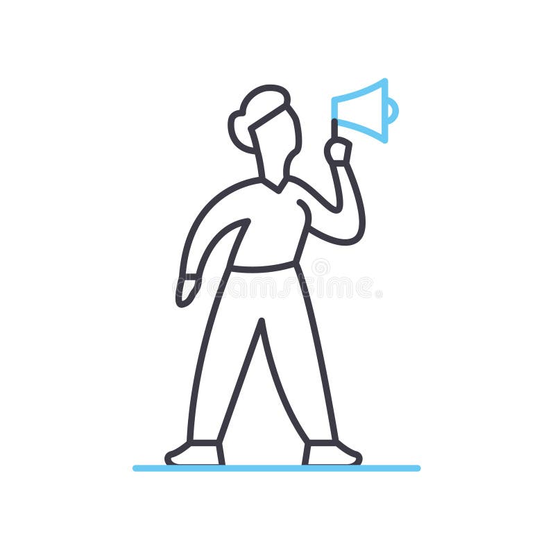 Vote Counting Line Icon, Outline Symbol, Vector Illustration, Concept ...