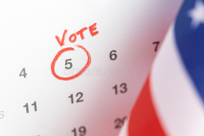 Vote Day November 5th Calendar Date Mark Stock Image - Image of ...