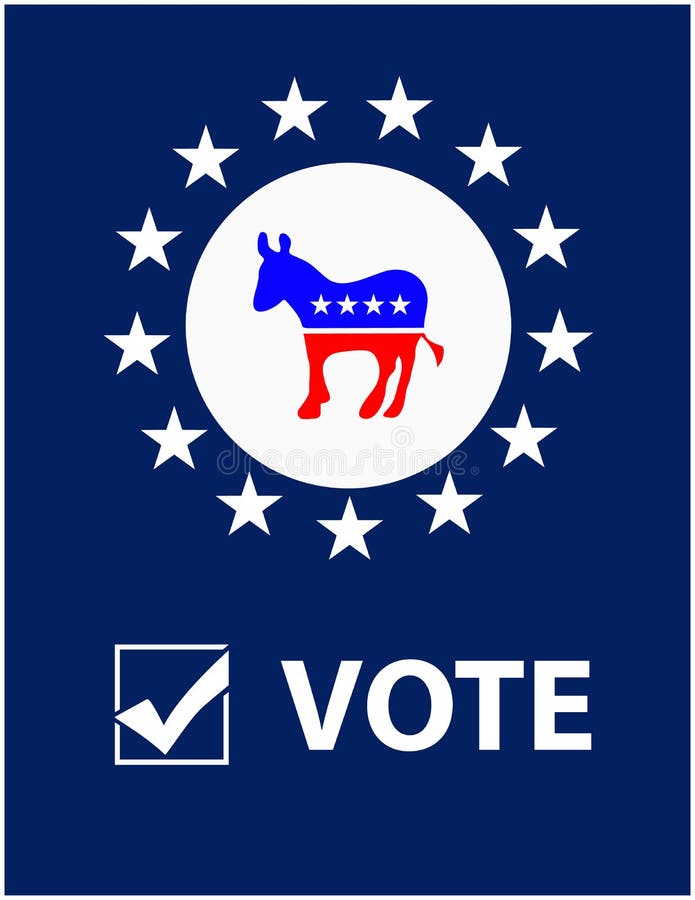 Political Label Democrat Banner Editorial Photo - Illustration of ...