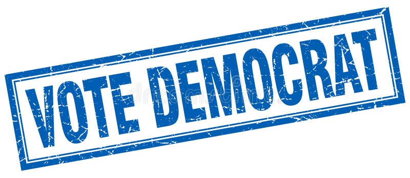 Vote democrat stamp stock vector. Illustration of grunge - 125220775