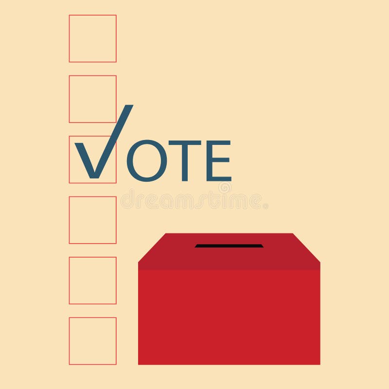 Vote Design with Ballot Boxes. Stock Vector - Illustration of election ...