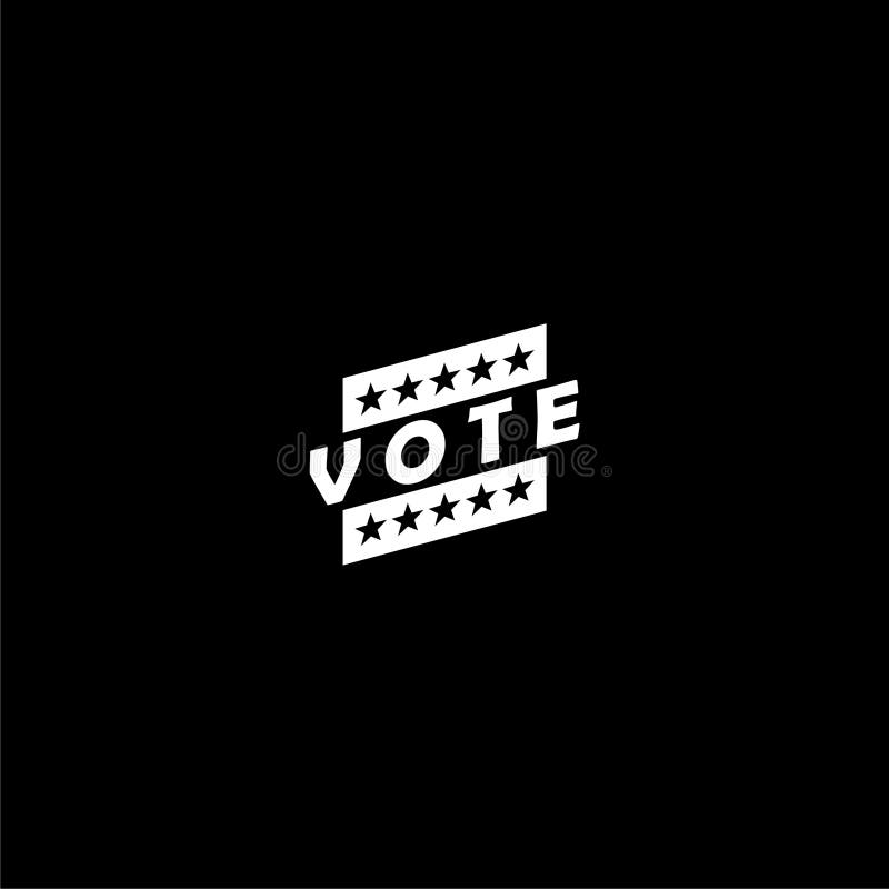 Vote on Election Day Icon Isolated on Dark Background Stock Vector ...