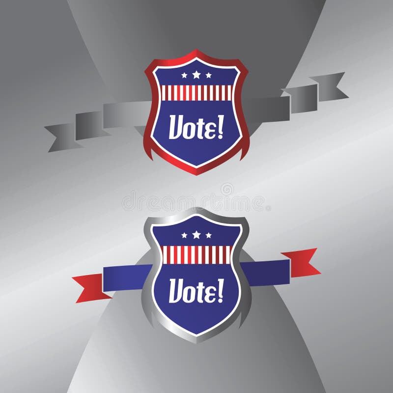 Vote and Election Label Theme Stock Vector - Illustration of design ...