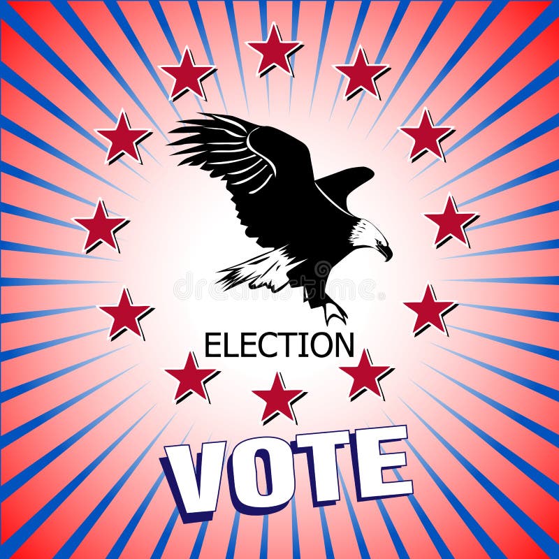 USA Election Poster stock vector. Illustration of states - 23325622