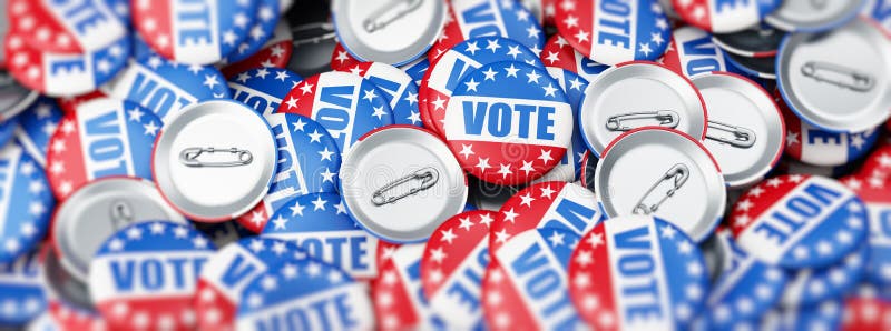 Vote Election on a White Background 3D Illustration, 3D Rendering Stock ...