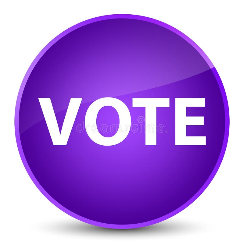 Vote Elegant Purple Round Button Stock Illustration - Illustration of ...