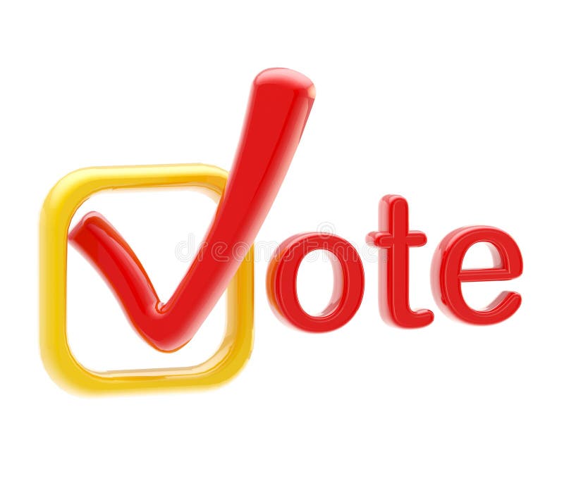Checkbox Red Vote stock illustration. Illustration of voting - 6712613