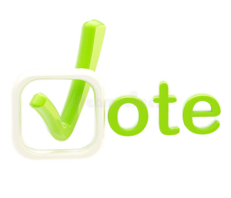 Vote Emblem Symbol Isolated on White Stock Illustration - Illustration ...