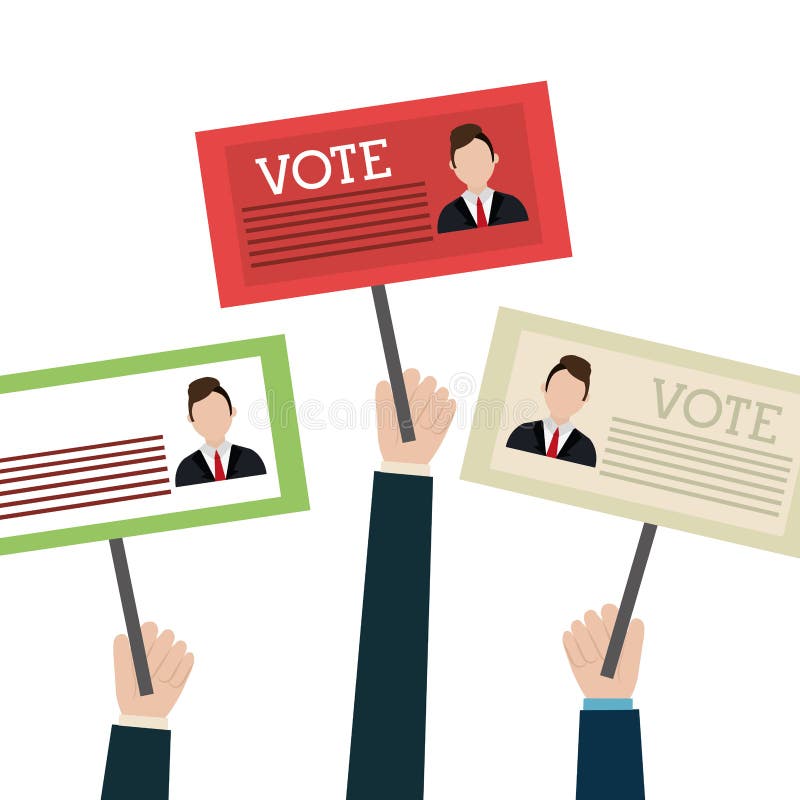 Vote Et Campagne De Politicien Illustration de Vecteur - Illustration ...