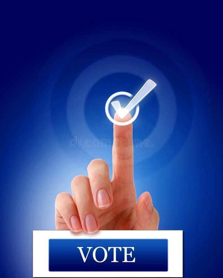 Vote finger check mark stock image. Image of democratic - 19457405
