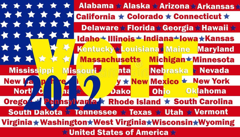 Vote Flag stock illustration. Illustration of flag, patriotism - 15859290