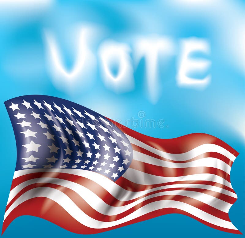 Us Vote Flag Sign Illustration Design Stock Illustration - Illustration ...