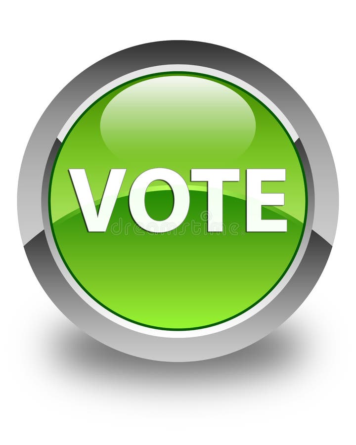 Vote Glossy Blue Round Button Stock Illustration - Illustration of vote ...