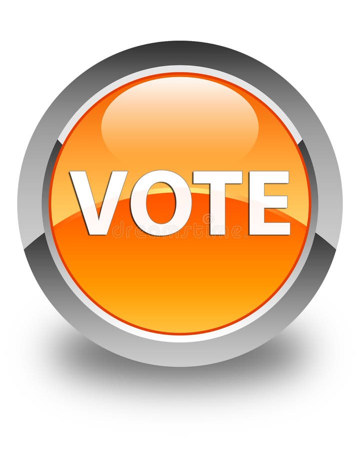 Vote Glossy Blue Round Button Stock Illustration - Illustration of vote ...