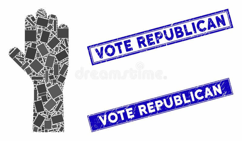 Hand and stamp vote stock vector. Illustration of hand - 32620417