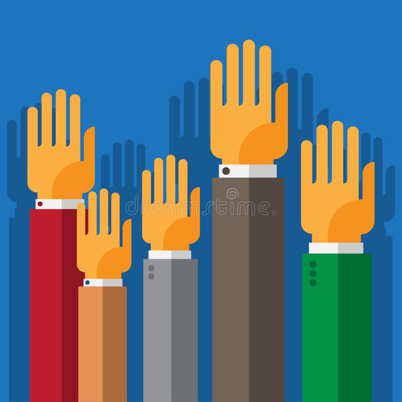 Rising Hands Stock Illustrations – 1,464 Rising Hands Stock ...