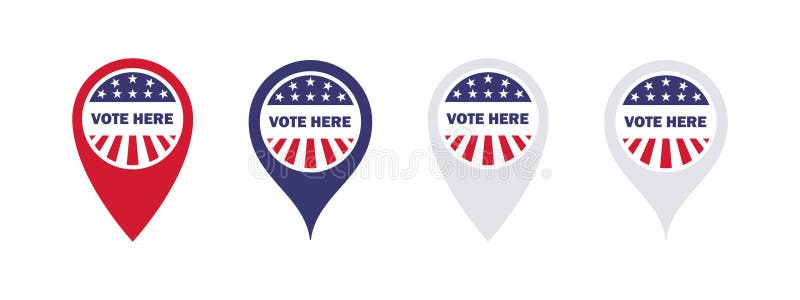 Vote Here Pointers. Election and Voting USA. Voting in Election Stock ...