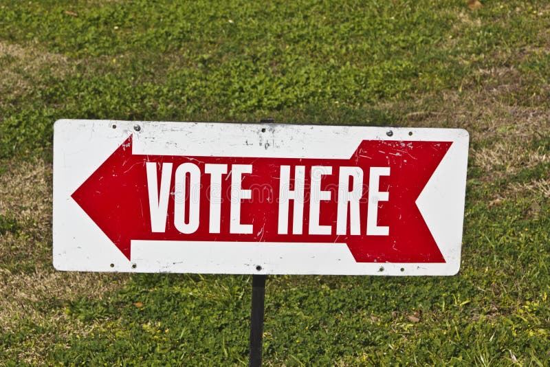 Vote here signage stock photo. Image of elect, vote, direction - 4949466