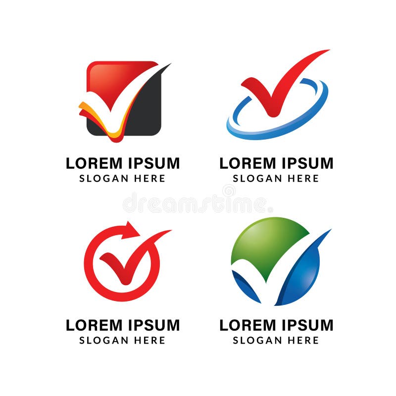 Vote Icon Symbol Design. Check Mark Logo Icon Vector Template Stock ...
