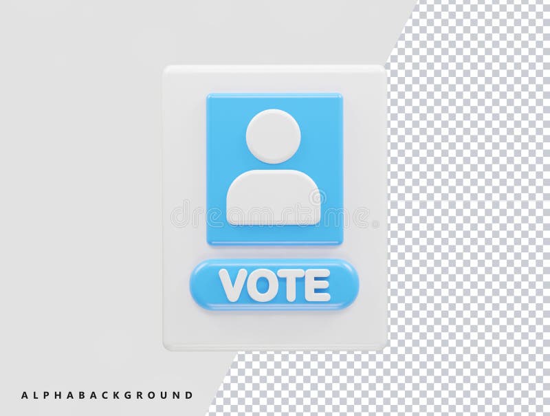 Vote Icon Vector Illustration Element 3d Rendering Transparent Eps ...