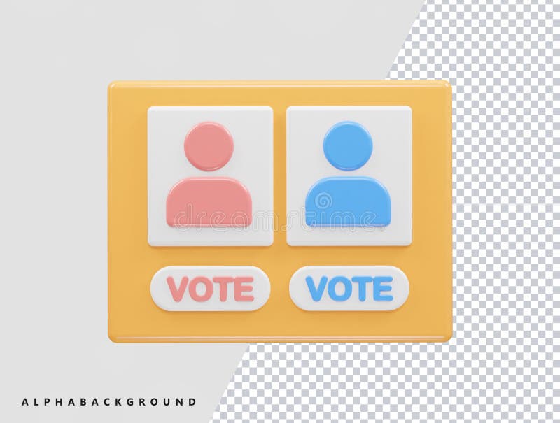 Vote Icon Vector Illustration Element 3d Rendering Transparent Eps ...