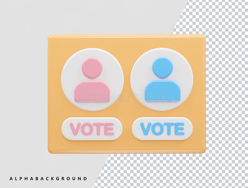 Vote Icon Vector Illustration Element 3d Rendering Transparent Eps ...