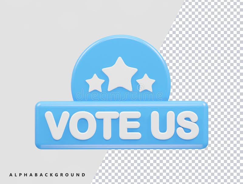 Vote Icon Vector Illustration Element 3d Rendering Transparent Eps ...