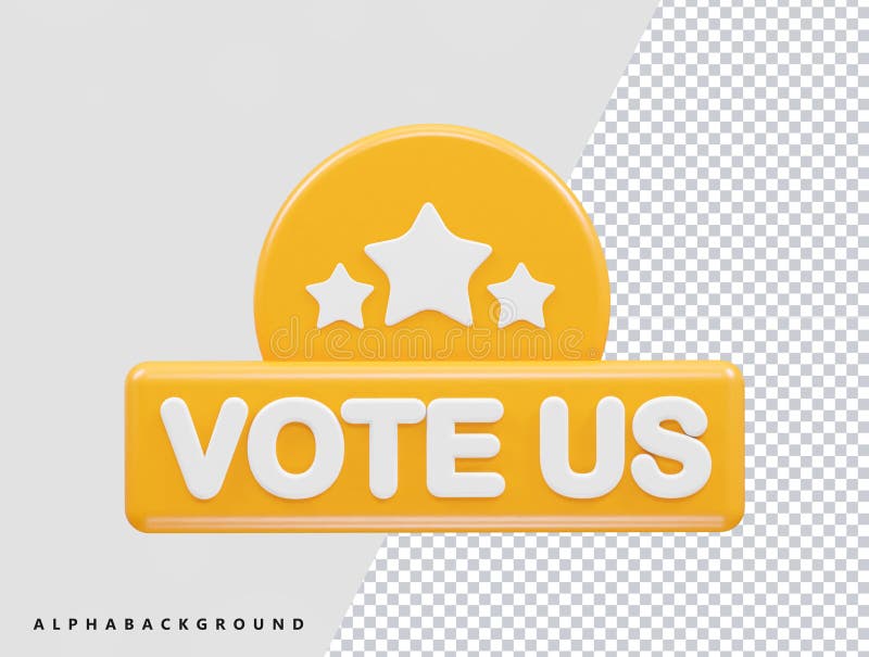 Vote Icon Vector Illustration Element 3d Rendering Transparent Eps ...