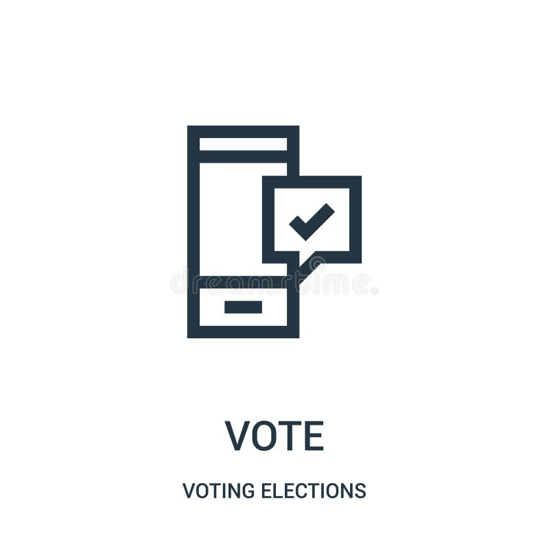 Vote Icon Vector from Voting Elections Collection. Thin Line Vote ...
